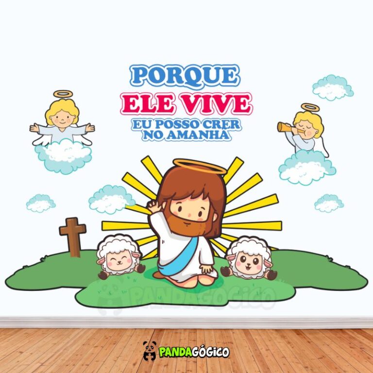 Arquivo Kit Painel da Páscoa Porque Ele Vive – Pandagógico